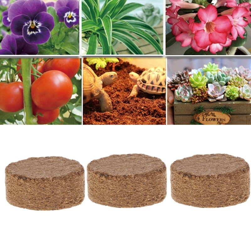Coconut Fiber Coir Pellet Nutrient Soil Lightweight Plant Compressed ...