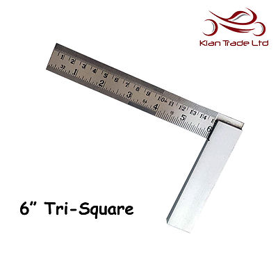 6" inch 150mm Try Square Graduated Marked Tri 90 Top Quality Wood ...