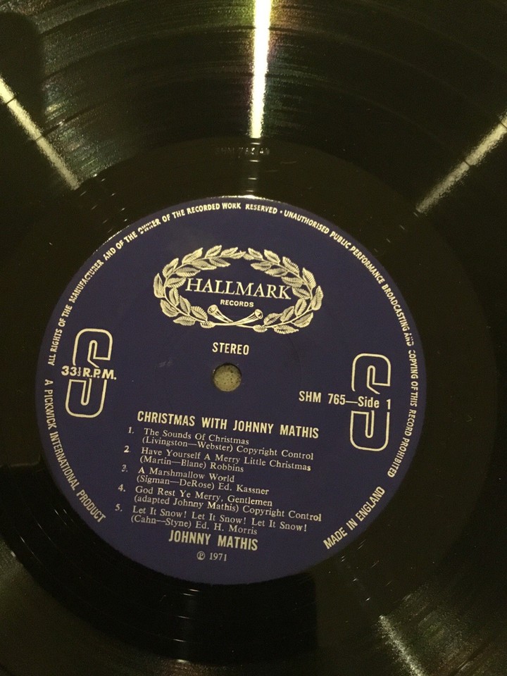 Johnny Mathis - Christmas With Johnny Mathis 12” LP Vinyl 1971 | eBay UK