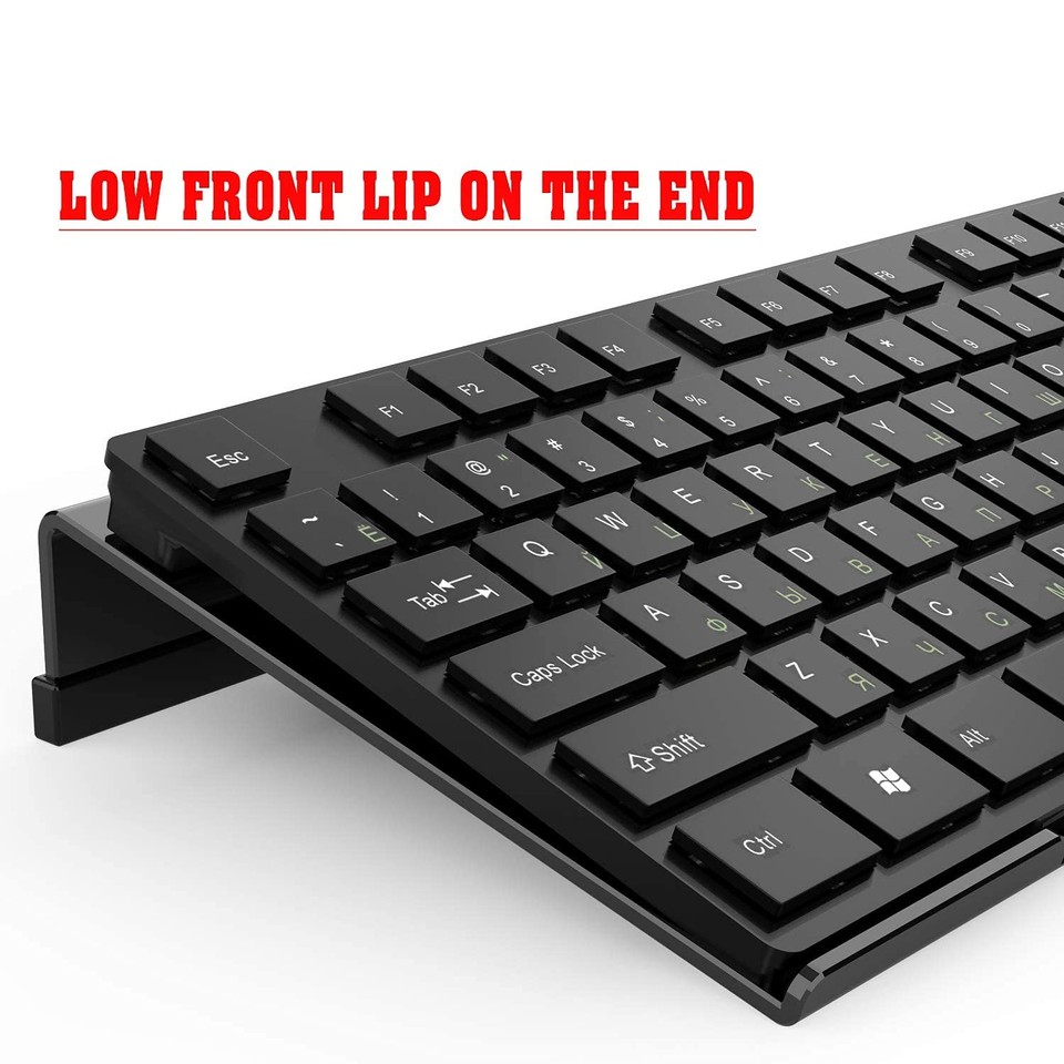 Acrylic Tilted Computer Keyboard Stand Ergonomic Typing Tray Holder ...