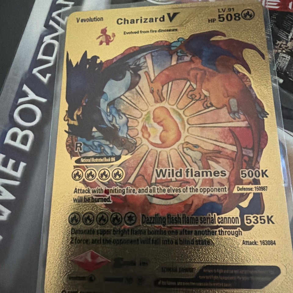 V Evolution Golden Foil Charizard HP508, Wild Flames 500K. (1602) | eBay
