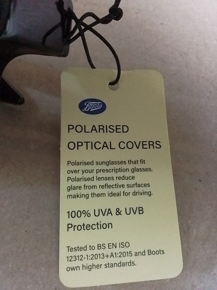 Boots Polarised Optical Covers Sunglasses That Fit Over Prescription ...