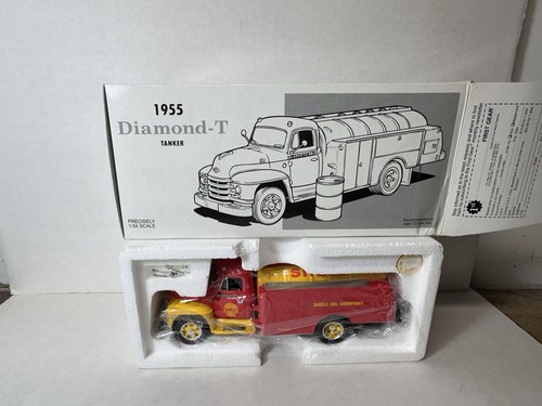 First Gear 1955 Diamond-T Shell Oil Tanker #19-2046 1:34 Diecast 1996 ...
