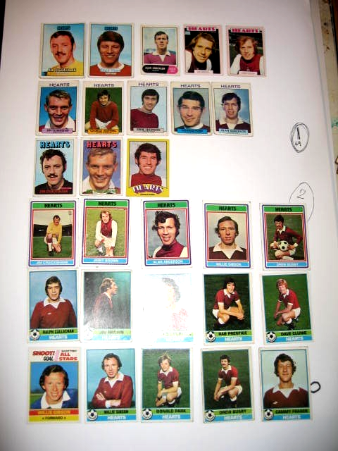 Scottish A&BC Topps Football Cards 1970s Hearts Heart of Midlothian x13 ...