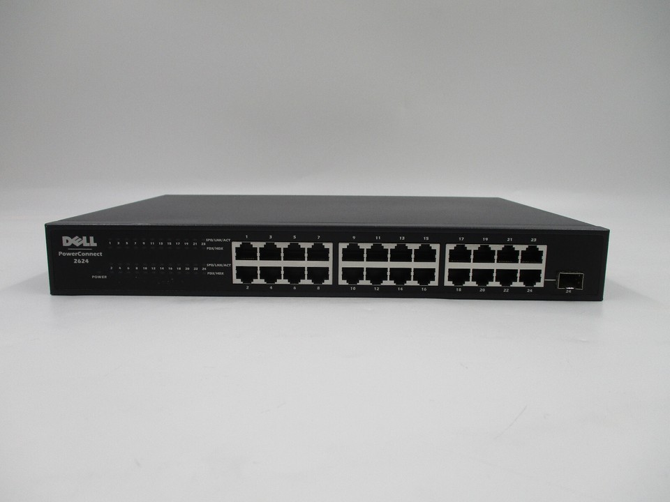 Dell PowerConnect 2624 24-Port 1xSFP Gigabit Ethernet Network Switch P ...