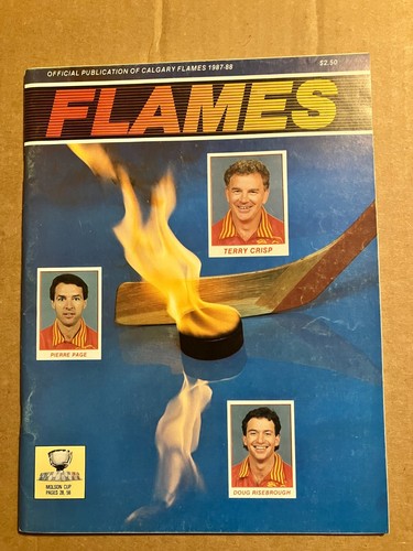 1987-88 CALGARY FLAMES NHL HOCKEY PROGRAM v VANCOUVER CANUCKS, JAN 30 ...