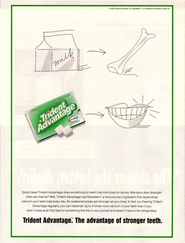 Trident Gum Print Advert Trident Advantage. The Advantage of Stronger ...