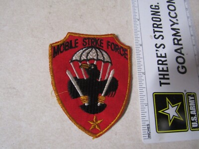 MILITARY PATCH SEW ON OLD VIETNAM ERA MOBILE STRIKE FORCE PARACHUTE | eBay