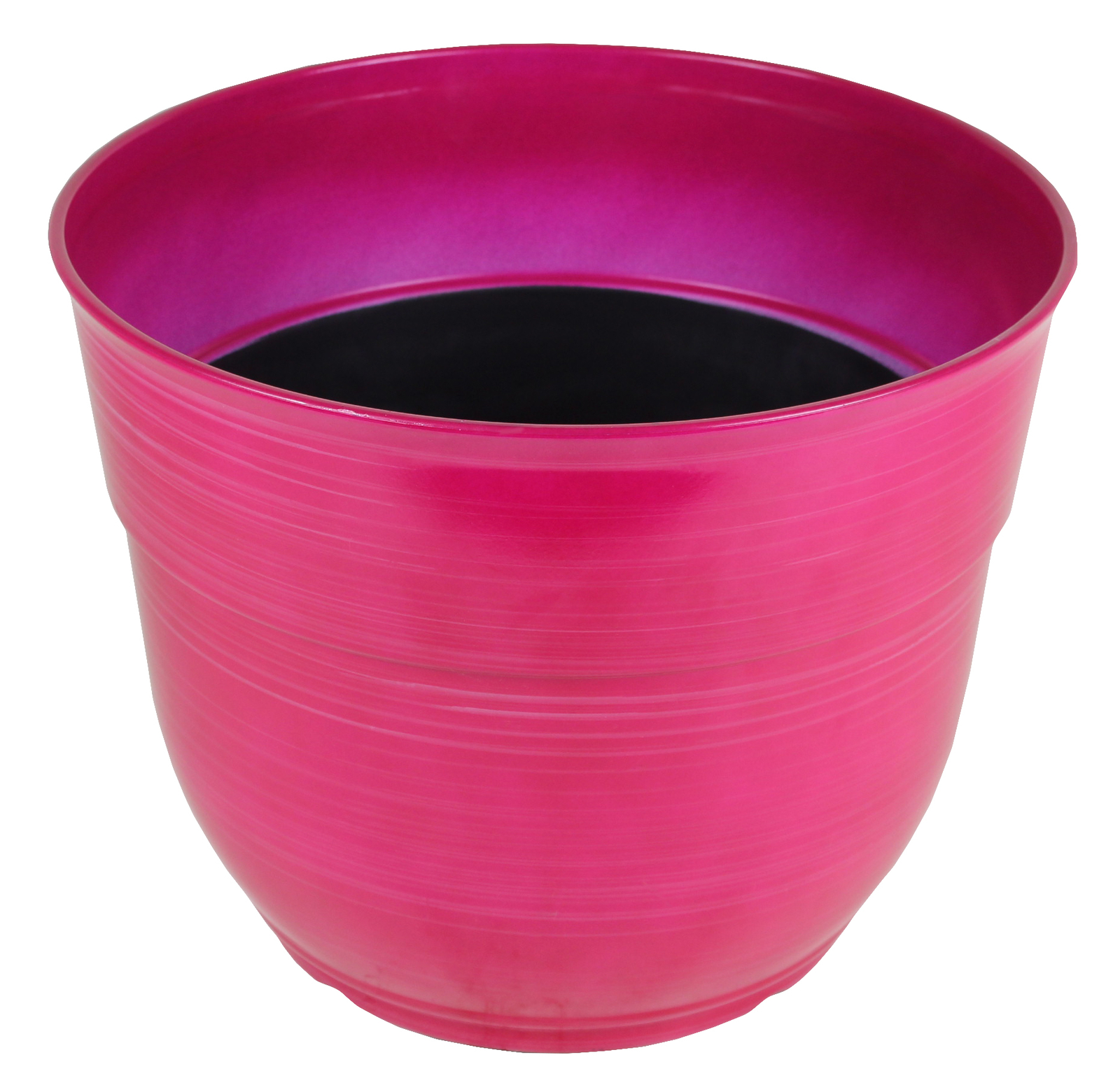 Garden Elements Glazed Brushed Happy Large PLastic Planter, Pink, 15 ...