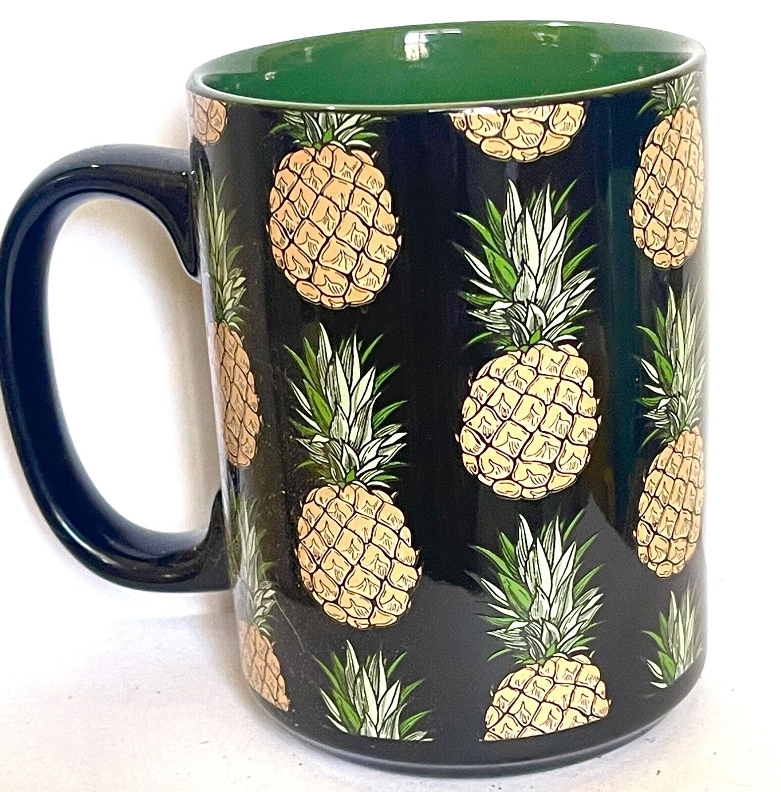 Black Pineapple Mug Ceramic Stoneware By Spectrum Designz 18oz Coffee ...