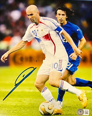 Zinedine Zidane Signed 8x10 Photo France Real Madrid Beckett Witnessed ...