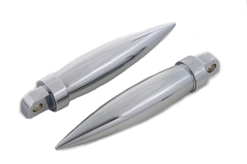 Chrome Long Torpedo Style Footpeg Set fits Harley Davidson | eBay