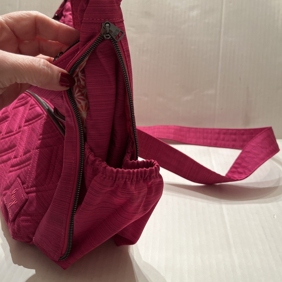 LUG Trooper 2 Large Crossbody Bag Bright Rosette PINK NWT RFID Travel ...