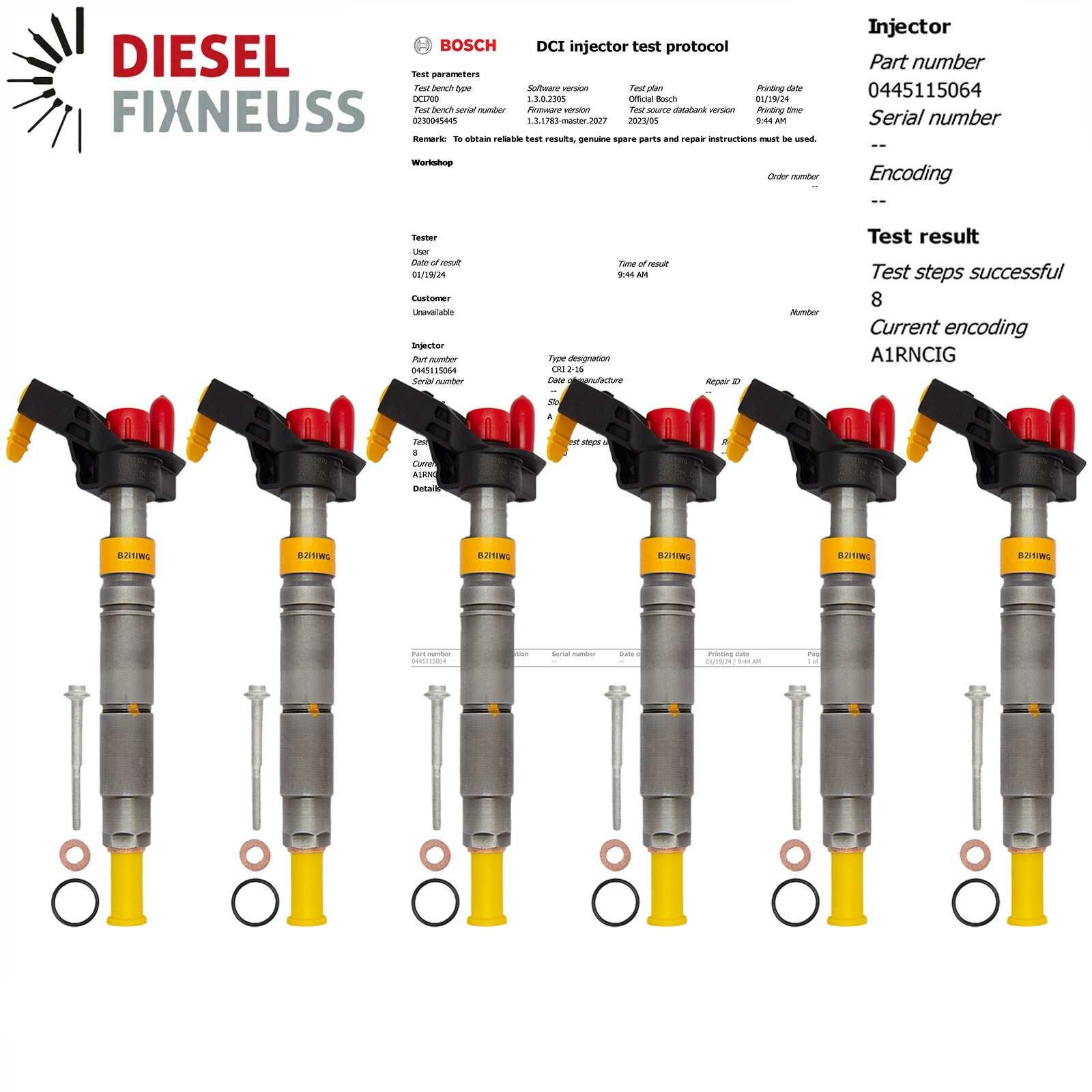 6x Pièce Mercedes Embout D'Injection Injecteur 0445115027 0445115064 | eBay