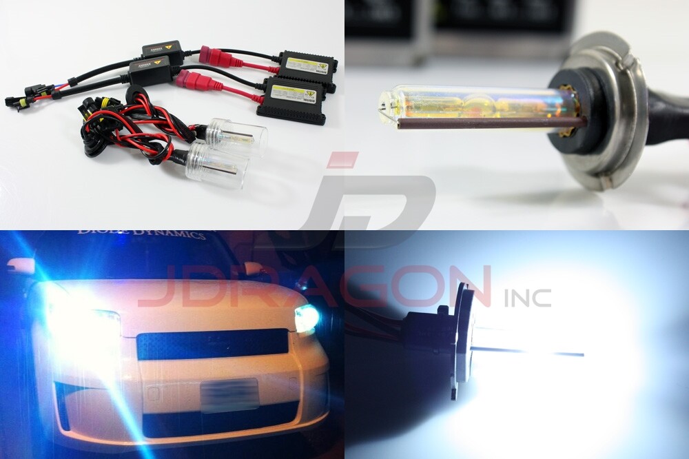 H7 8000K Bluish Tint White 35W Slim DC Ballast HID Conversion Kit Xenon ...