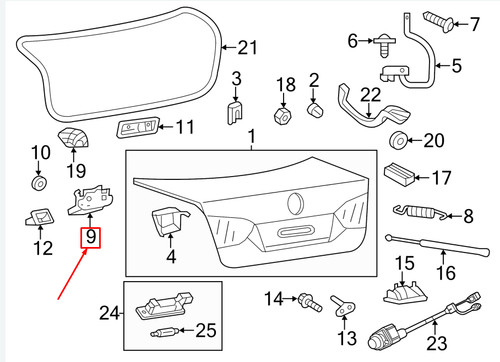 Genuine VOLKSWAGEN Jetta 2018 > Rear Lid Trunk Locking Rotary Latch ...