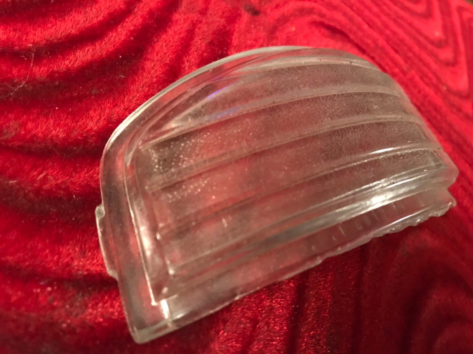 1939 DODGE Glass DESOTO CHRYSLER LICENSE PLATE LIGHT LAMP LENS NOS ...