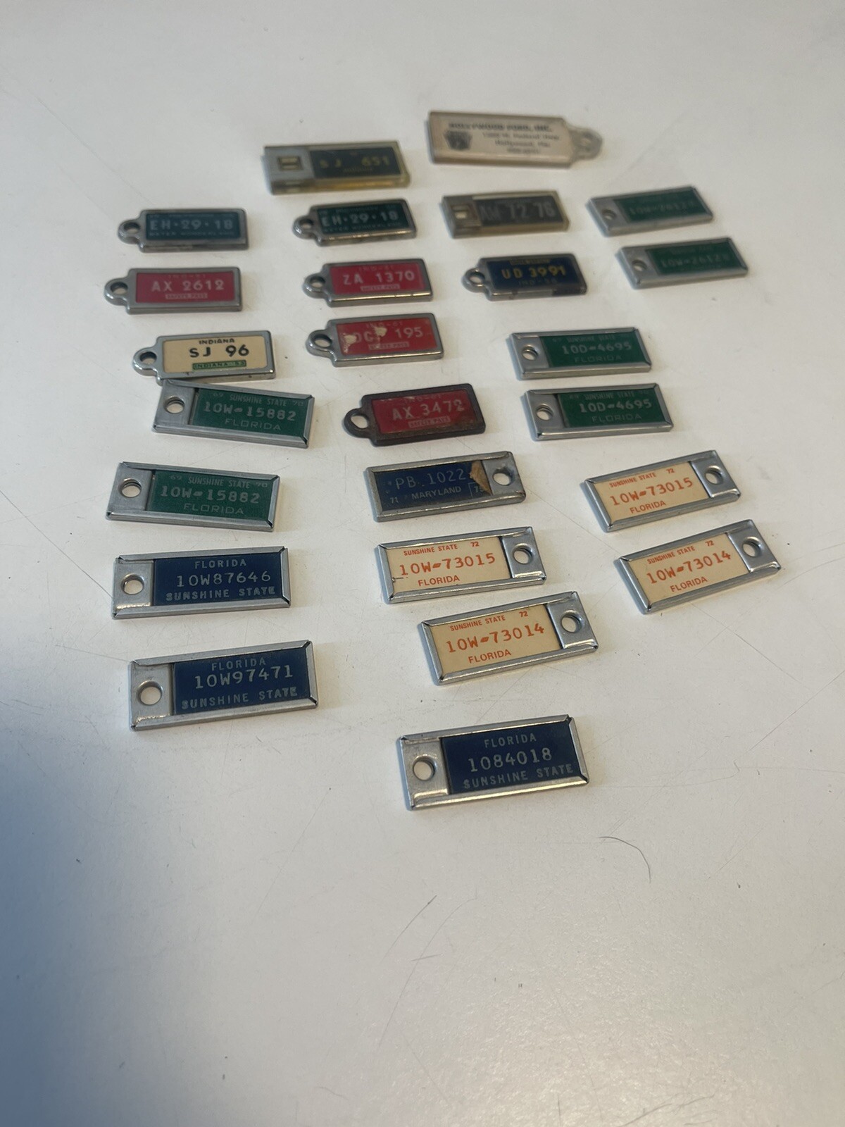 24 DAV Disabled American Veterans 70 60 50s License plate tags FL/IND ...