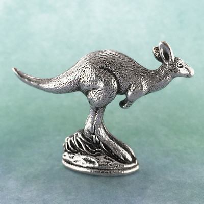 Kangaroo Micro Miniature Figurine,Solid Pewte, Australian Made Souvenir ...