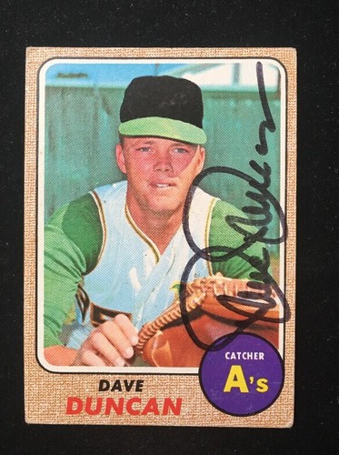 DAVE DUNCAN 1968 TOPPS AUTOGRAPHED SIGNED AUTO BASEBALL CARD 262 A'S | eBay