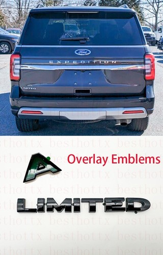 2018-2024 Ford Expedition Gloss Black Limited Overlay Letters Emblem ...
