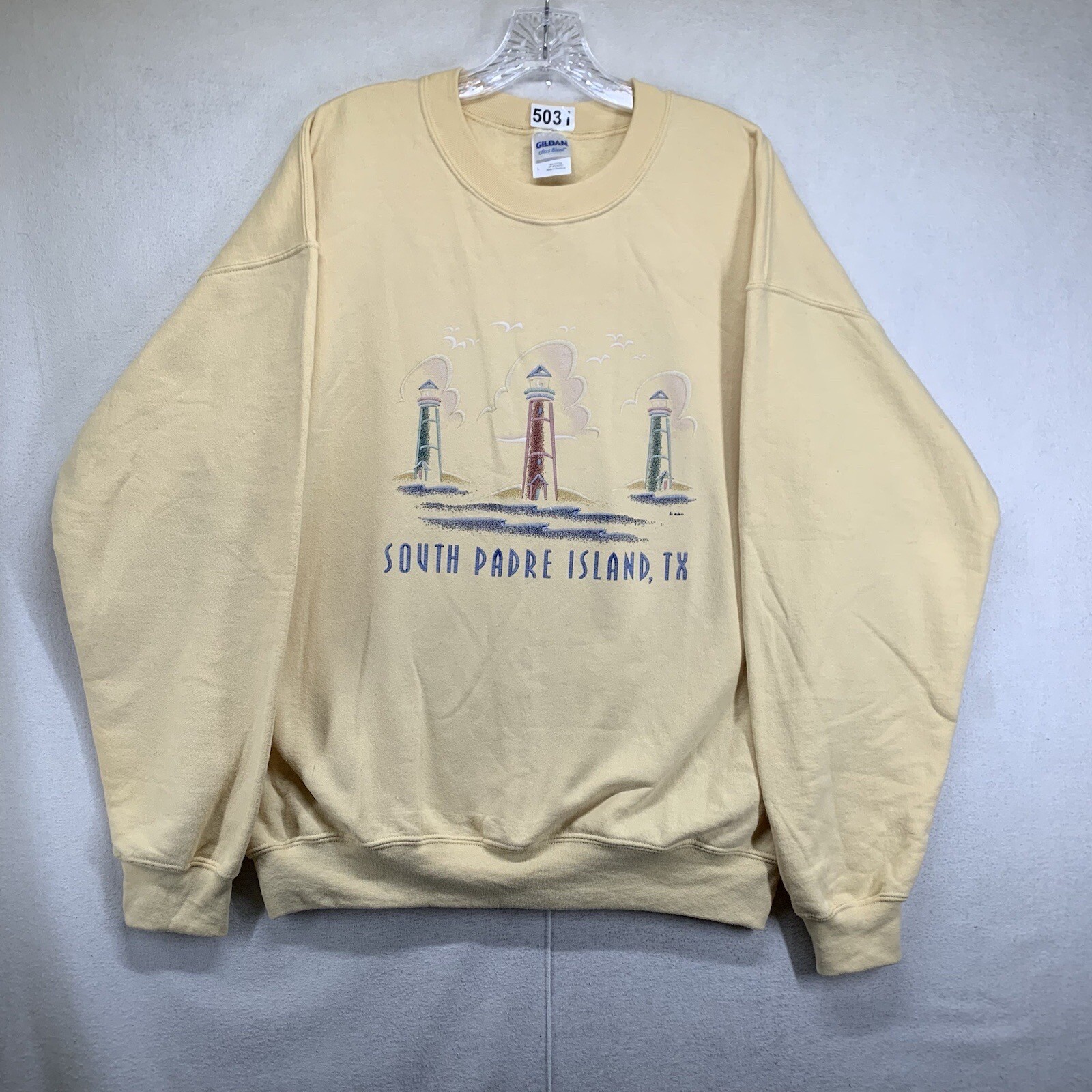 Vintgae Lighthouses Sweatshirt Mens Size XL BOXY Embroidered South ...