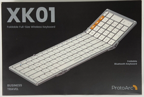 Protoarc XK01 Foldable Full Size Bluetooth Keyboard Wireless - White ...