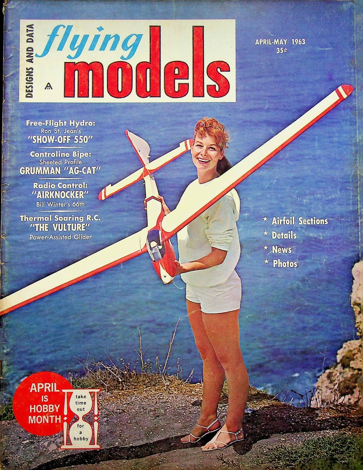 Vtg. Flying Models Magazine Apr/May 1963 Show Off 550 Grumman Ag-Cat ...