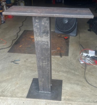 VISE STAND PEDESTAL, Heavy Duty I Beam Steel Stand, workbench, 33"x11 ...