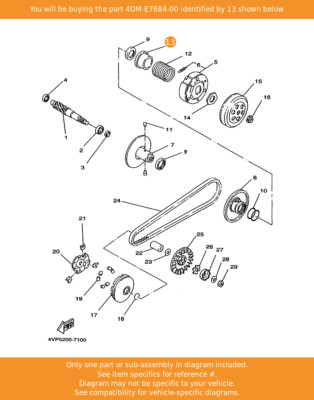YAMAHA Seat, Secondary Spring, 4DM-E7684-00 OEM YW100 | eBay UK