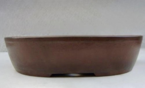 Japanese Bonsai pot TOKONAME SHIDEI Unglazed Oval shape Medium size ...