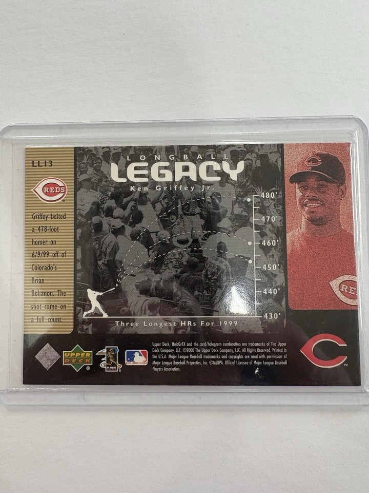 Ken Griffey Jr 2000 Upper Deck HoloGrFx Long ball Legacy Refractor LL13 ...