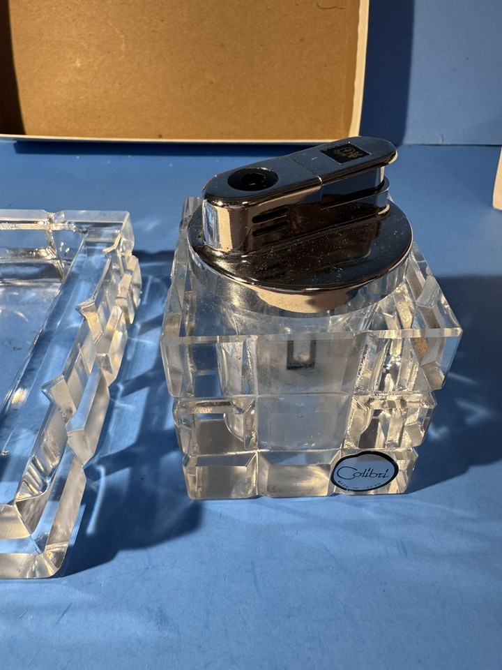 Brand NEW Vintage Cubed Colibri Lighter SILVER/CRYSTAL New | eBay