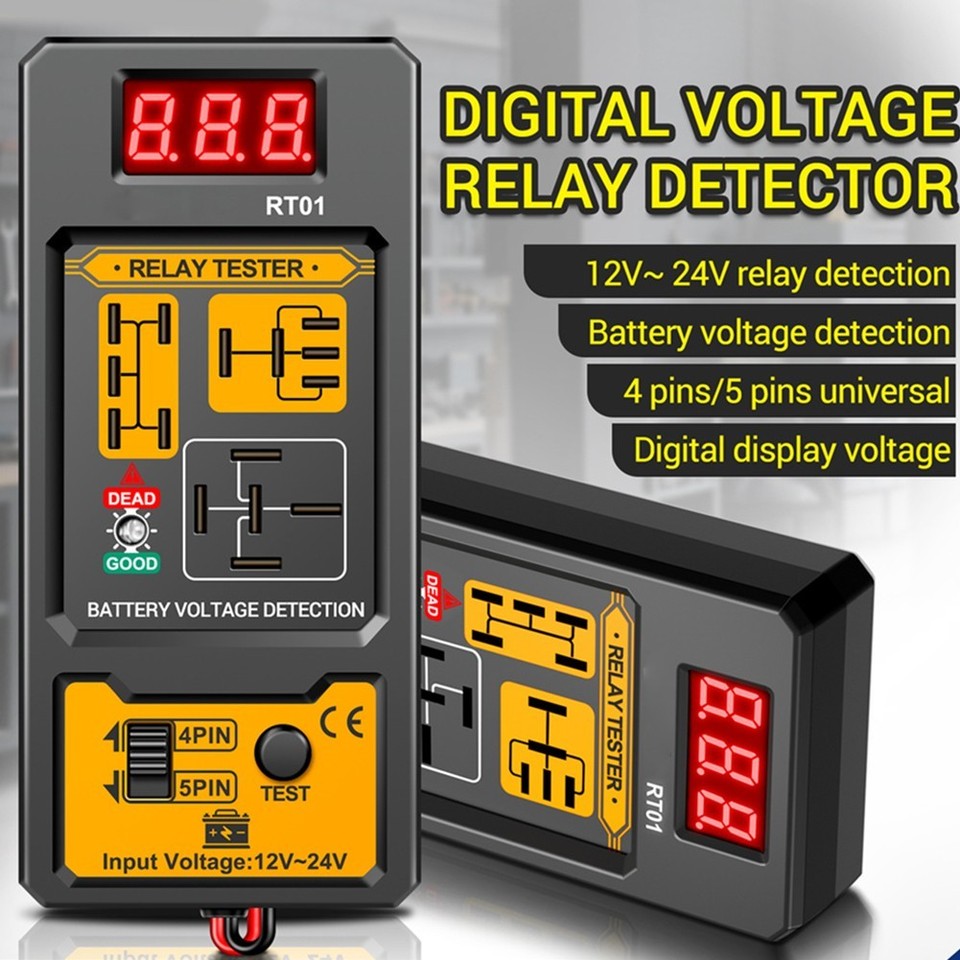 Automotive Digital Relay Tester RT01 for 12V and 24V Compact Testing ...