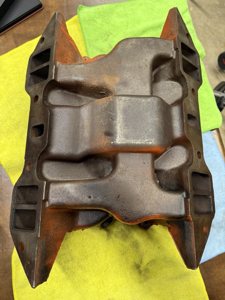 69-70 Mopar E & B Body 440 6 Six Pack Intake Manifold 3x2 Cuda Charger ...
