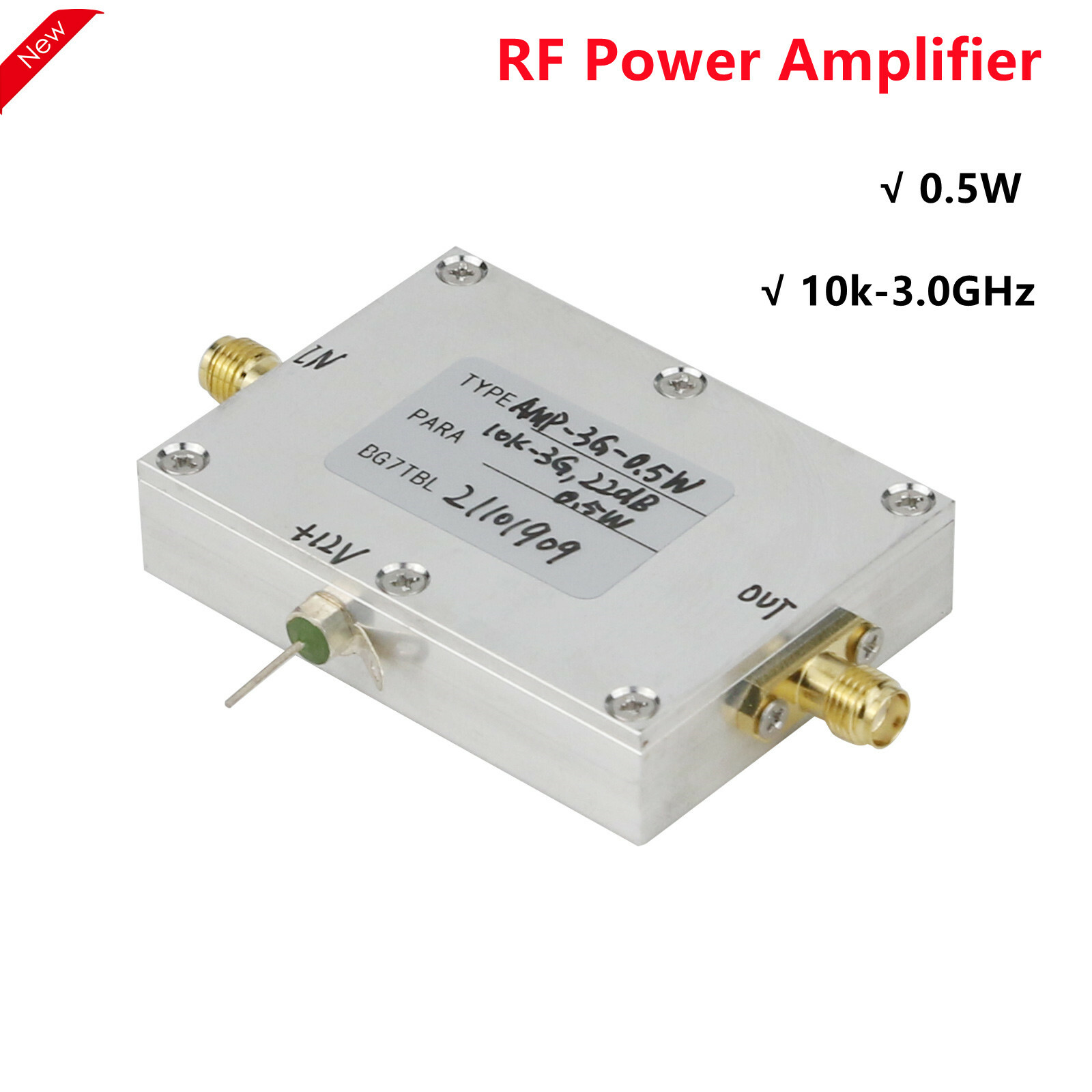AMP-3G-0.5W RF Power Amplifier 10K-3G 22DB 0.5W Low Noise For Signal ...