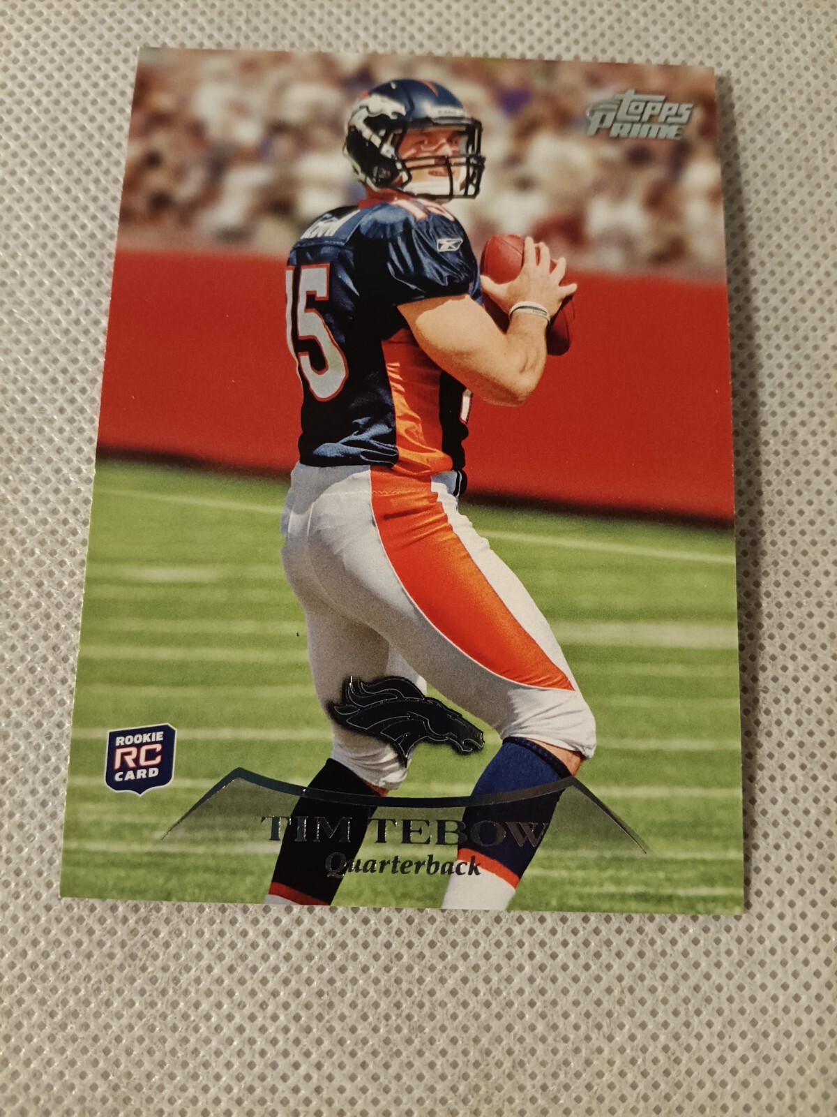 2010 TIM TEBOW TOPPS PRIME NFL ROOKIE CARD RC #1 DENVER BRONCOS FLORIDA ...