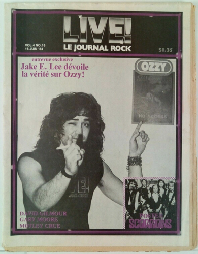 Live Journal Rock Magazine June 1984 Jake E Lee Ozzy Osbourne Motley ...