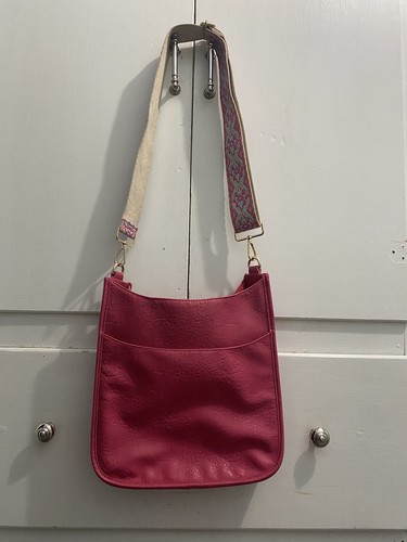 Ahdorned Pink Vegan Leather Crossbody Messenger Medium Bag Purse | eBay