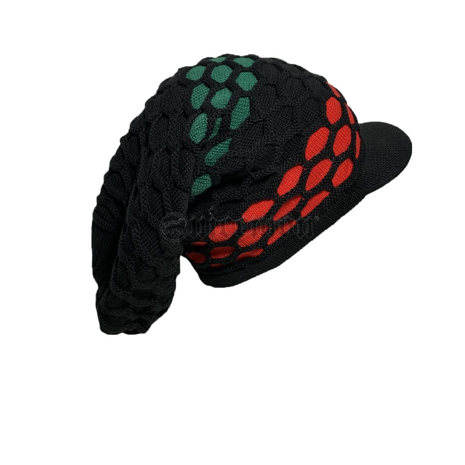 Jumbo Rasta Hat Cap Rastafari Roots Reggae Peak Crown Super Tall Marley ...