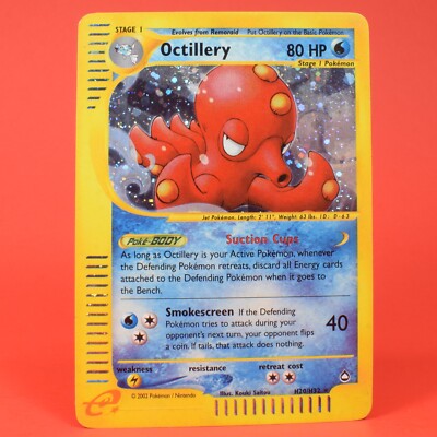 Pokemon TCG English Card eReader Aquapolis Set Octillery H20/H32 Holo ...