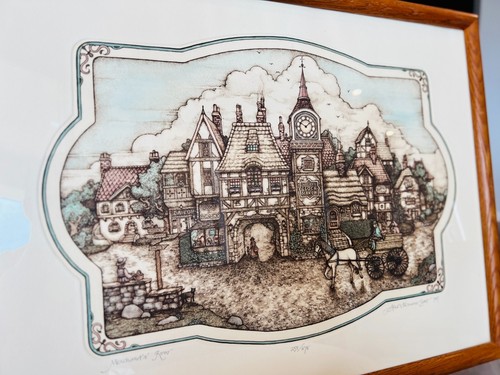 Alice Scott Etching - Merchant's Row - 1987 | eBay