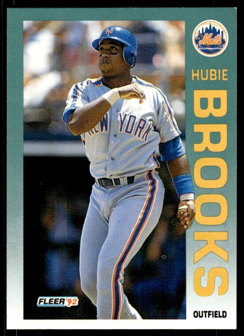 1992 Fleer Baseball Card Hubie Brooks New York Mets #496 | eBay