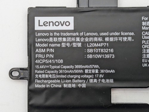 Genuine L20M4P71 L20D4P71 Battery Lenovo ThinkPad X1 Carbon Gen 9 2021 ...
