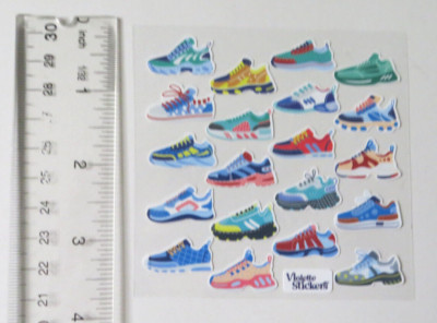 Violette Stickers - RUNNING SHOES - 4x4 Square Sheet of RETIRED ...