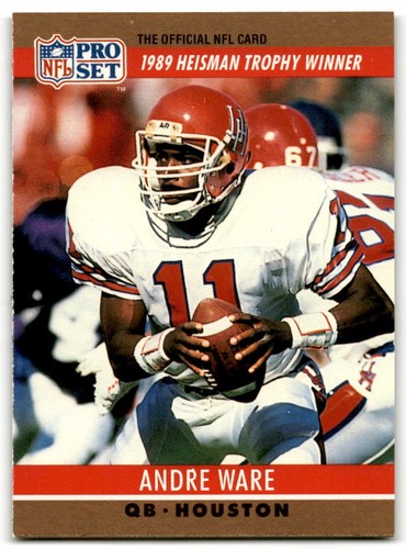 1990 Pro Set #19a Andre Ware Houston Cougars Rookie | eBay