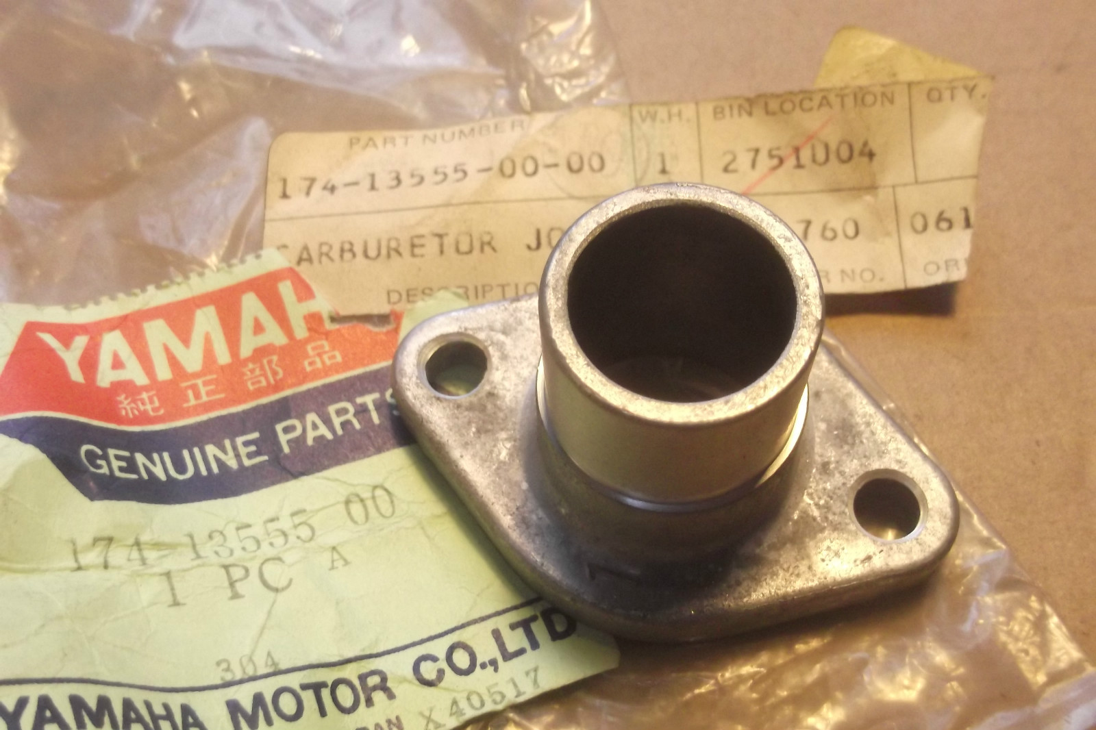 YAMAHA YCS1 YCS1C 1967/1968 GENUINE NOS INLET MANIFOLD - # 174-13555-00 ...