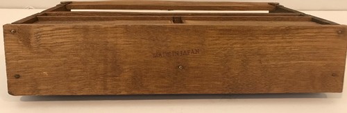 Vintage Made In Japan Wooden Spice Rack 6 Clear Bottles Labels ...