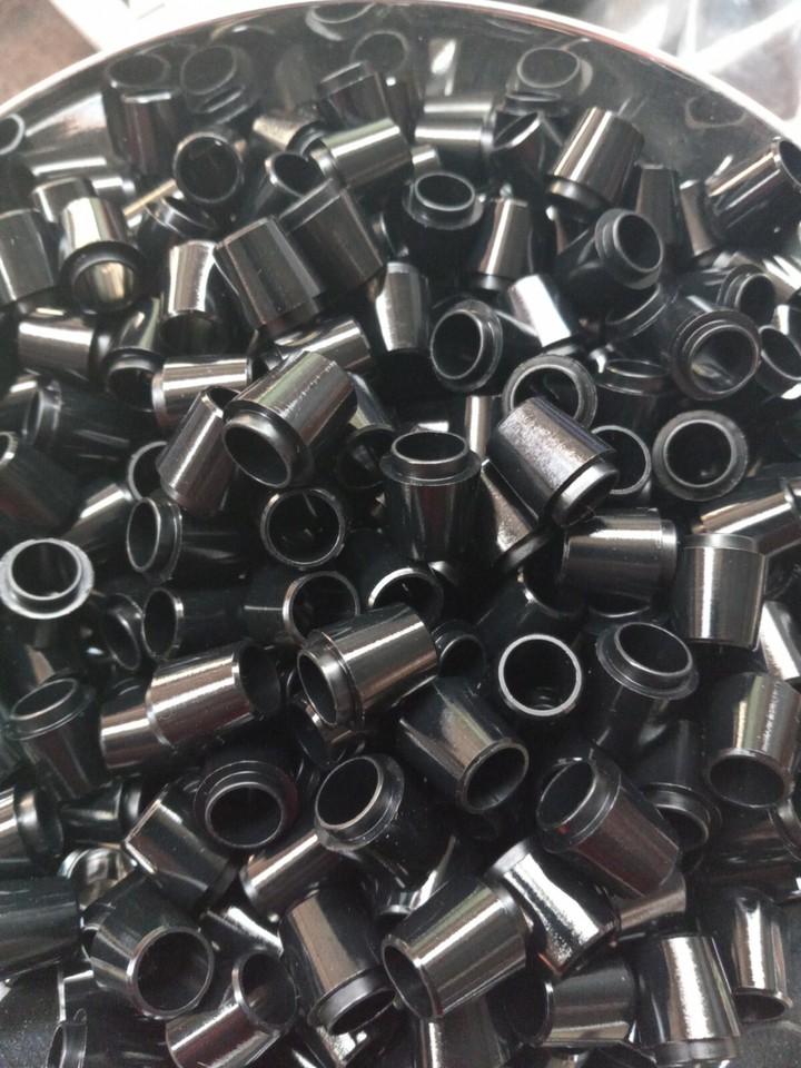 24X NEW PREM GOLF FERRULES .370 BLACK "COLLARED" IRON FERRULES .370 .63 ...