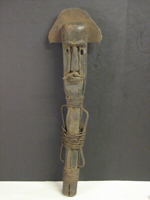 Ofo ritual staff, wood and iron statue, African, Nigeria, Igbo culture ...